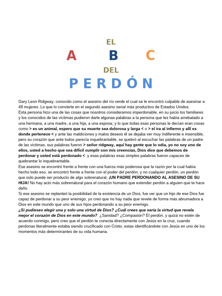 El Abc Del Perdón Daira Osorio | PDF | Perdón