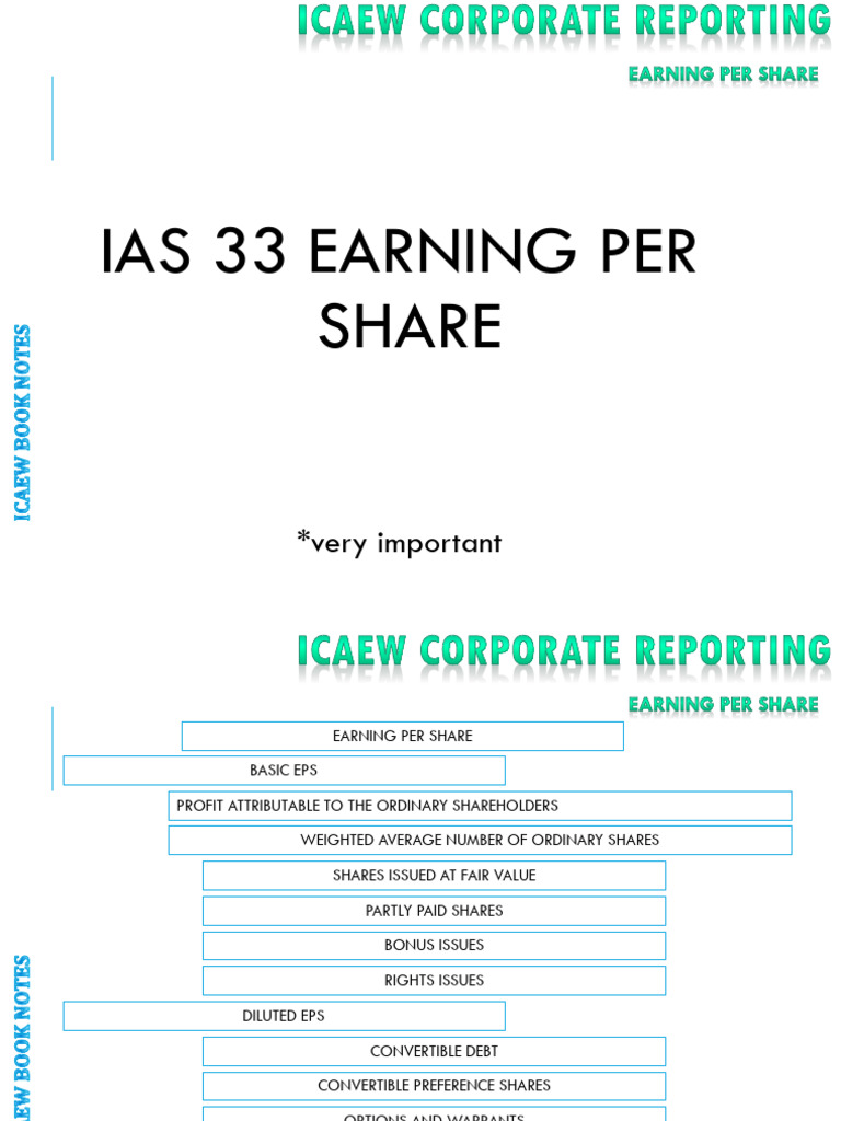 IAS 33 EPS | PDF | Earnings Per Share | Dividend