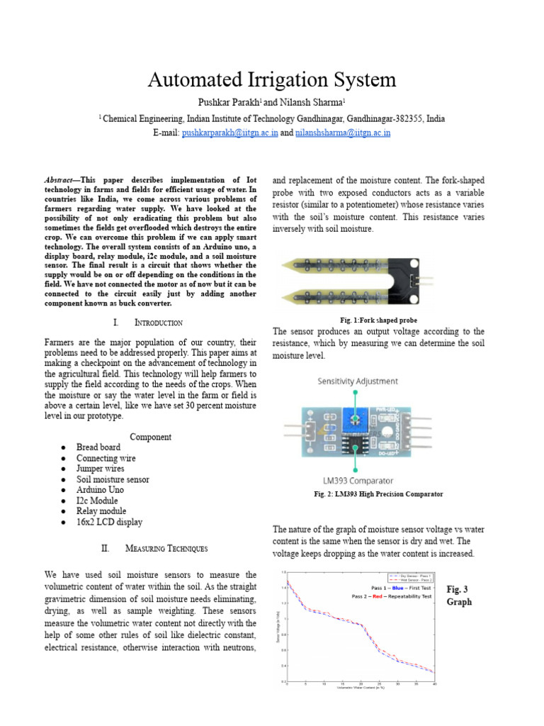 Automated Irrigation System | PDF | Relay | Electrical Engineering