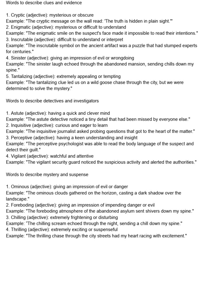 Descriptive writing | PDF | Odor | Senses