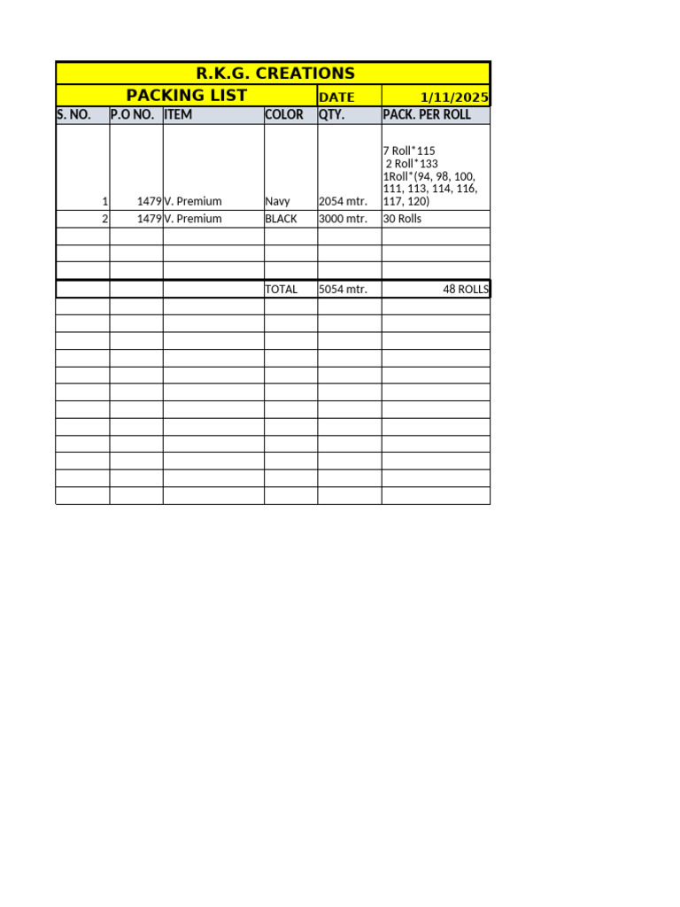 RKG Dlivery Challan | PDF