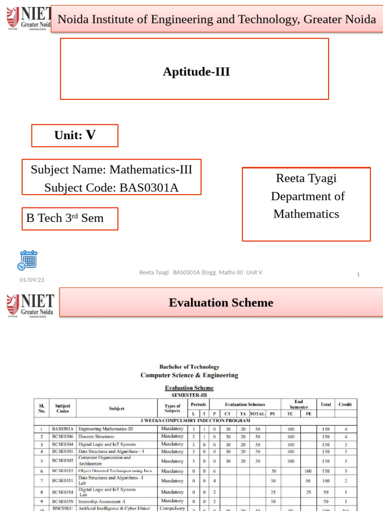 Engg. Maths III - Unit 5 | PDF | Equations | Integral