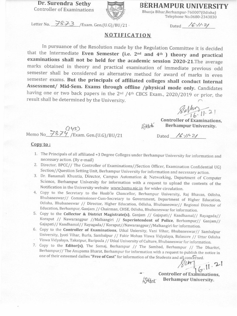 2nd & 4th Semester ,2021 | PDF