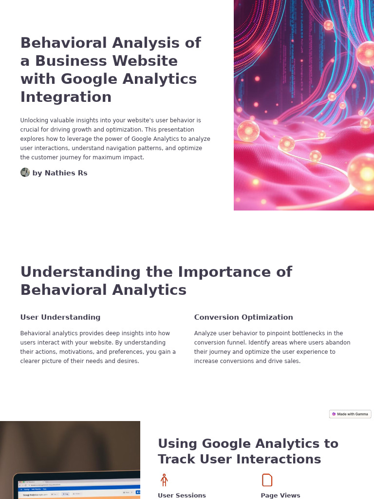 Behavioral Analysis of A Business Website With Google Analytics ...