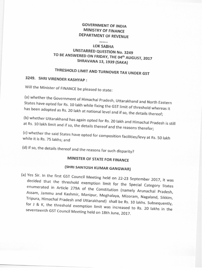 Loksabhaquestions Annex 12 AU3249 | PDF