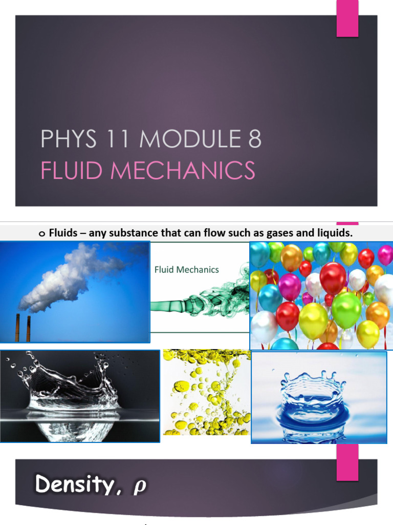Fluid Mechanics: Density, Pressure, and Flow | PDF | Buoyancy | Density