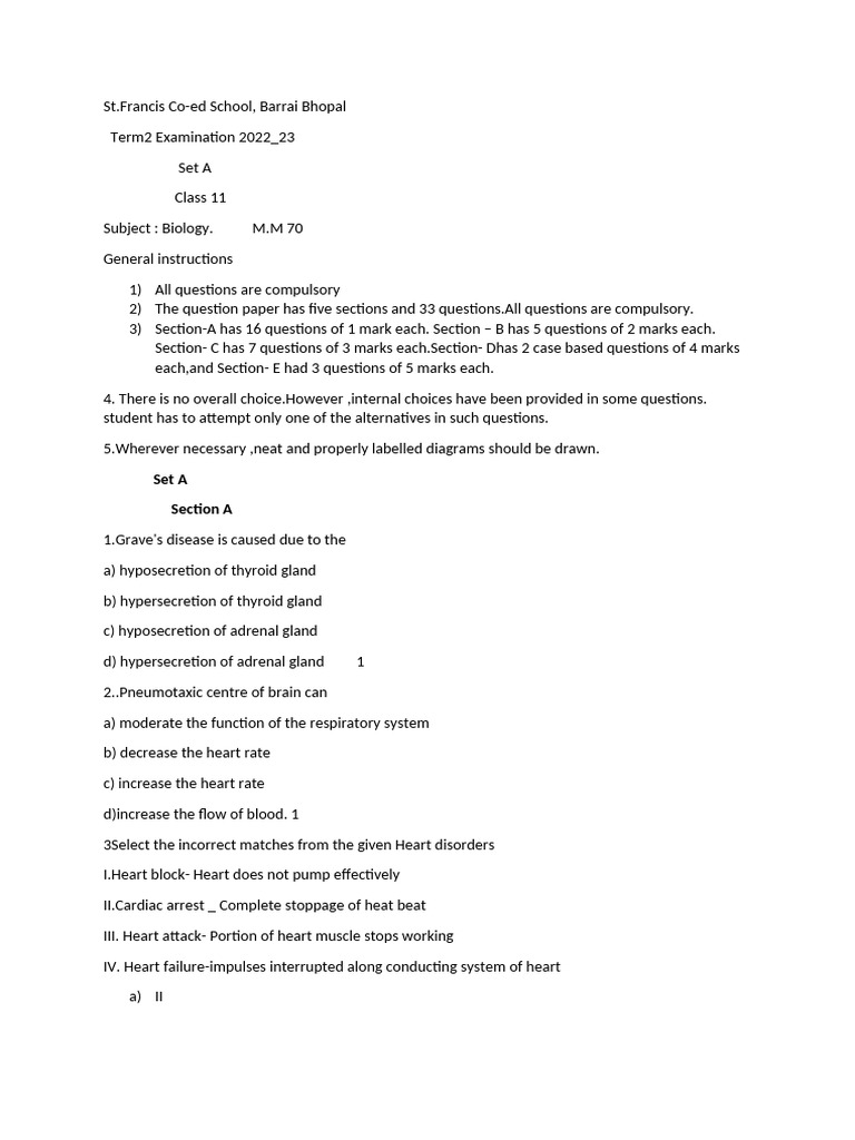 class 11 biology Set A | PDF | Restriction Enzyme | Dna