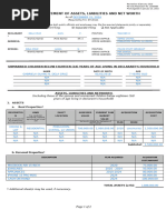 SAMPLE SALN (For Married-House or Private Spouse) | PDF | Net Worth | Money