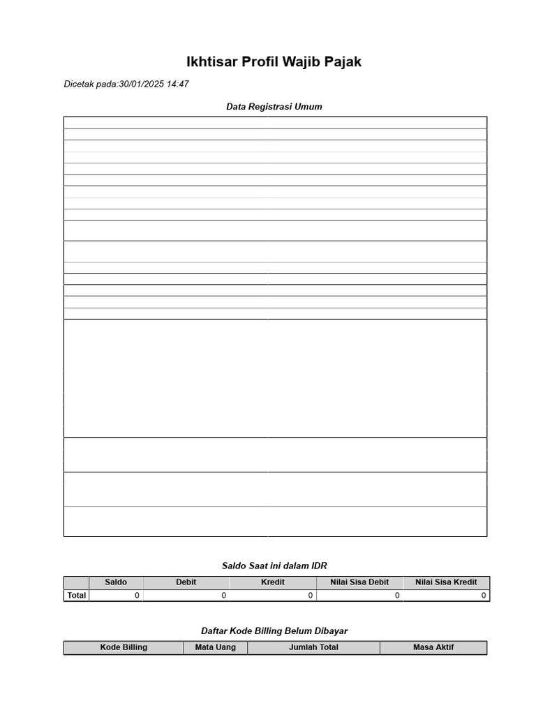 Profil NPWP Desrial Al Arqam | PDF