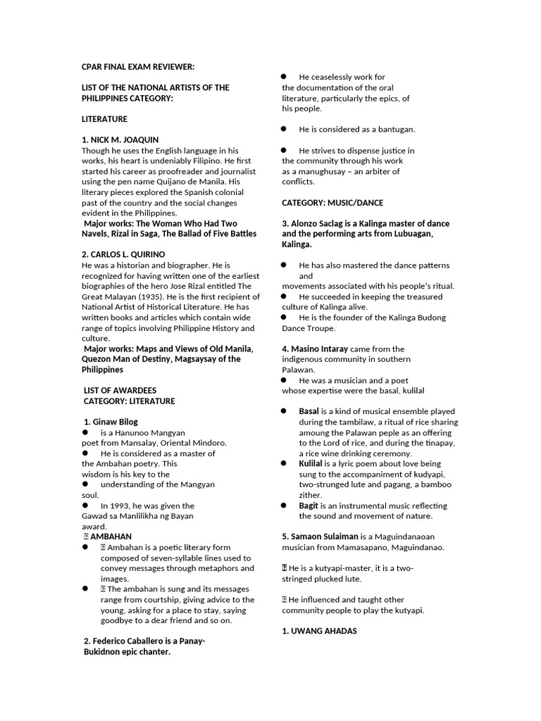 Cpar Final Exam Reviewer | PDF