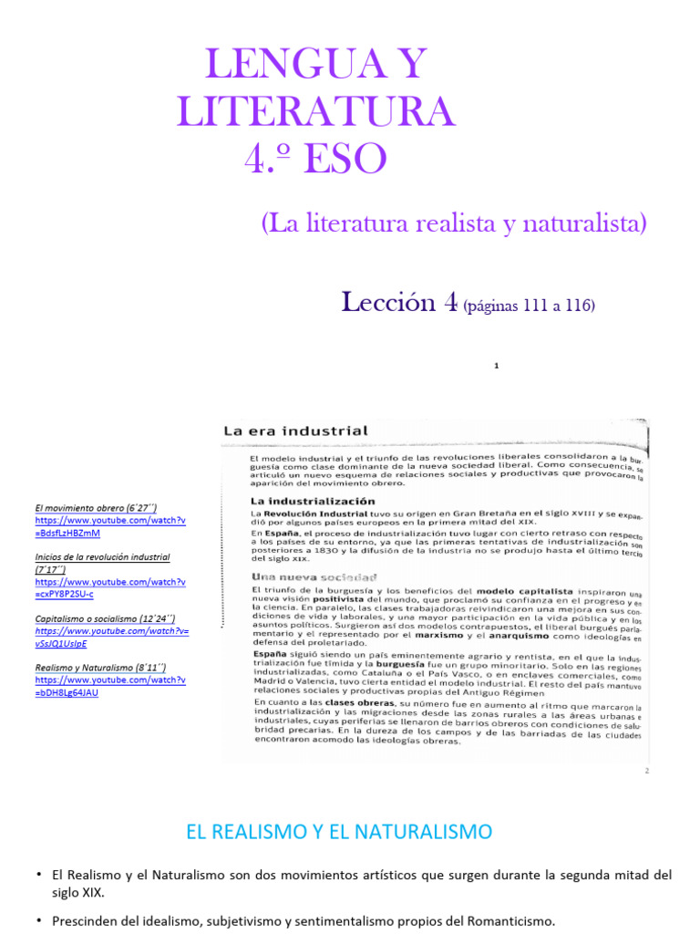 4 Eso Tema 4 Realismo y Naturalismo_291236b6ffea320f44abfa7105865c06 ...