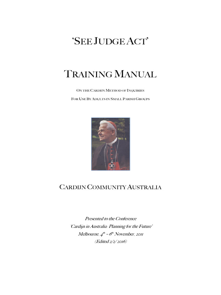 Cardijn Method Training Manual for Adults | PDF | Laity | Jesus