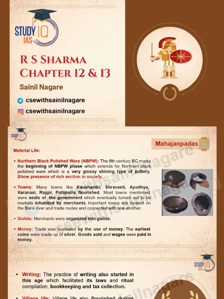 Chapter 12 & 13 (Ancient India) by RS Sharma | PDF