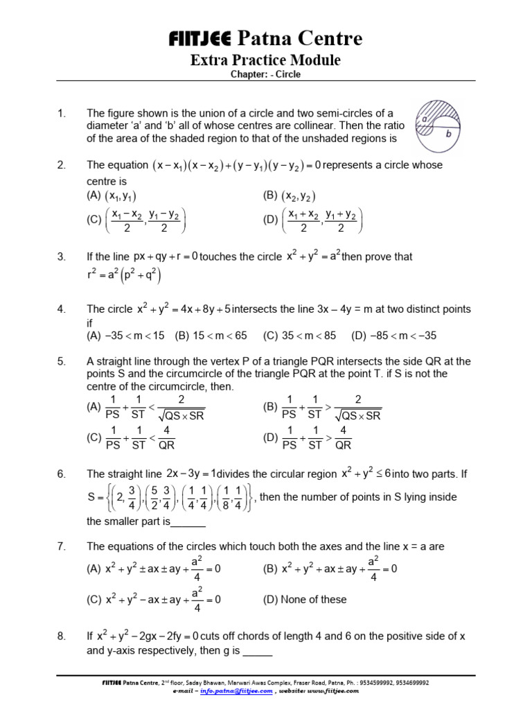 Extra Practice Module_Circle | PDF | Circle | Euclid