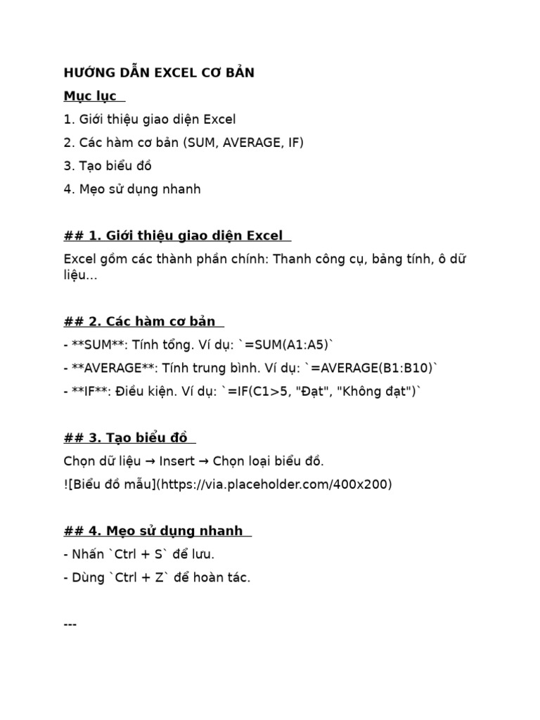 Huong Dan Excel Co Ban | PDF