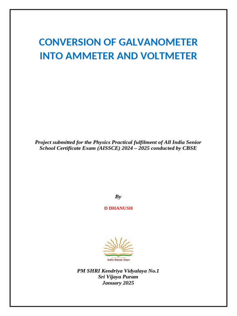 Cover Pages Project DHANUSH-2 | PDF