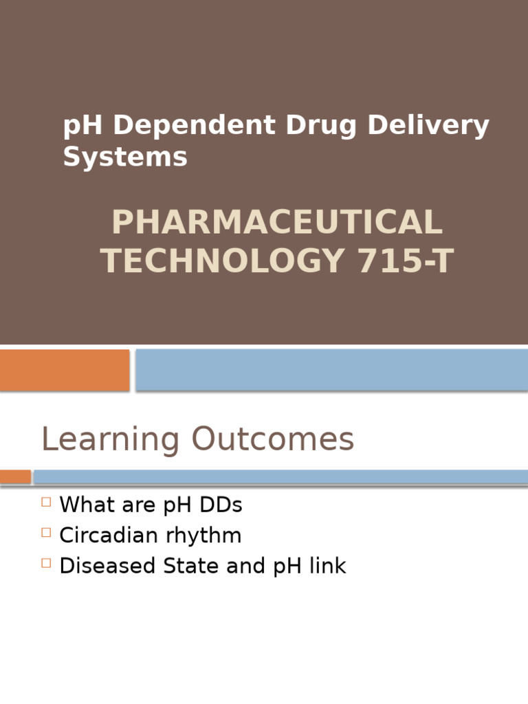 Chapter-7 PH Dependent Drug Delivery System1 | PDF | Nonsteroidal Anti ...