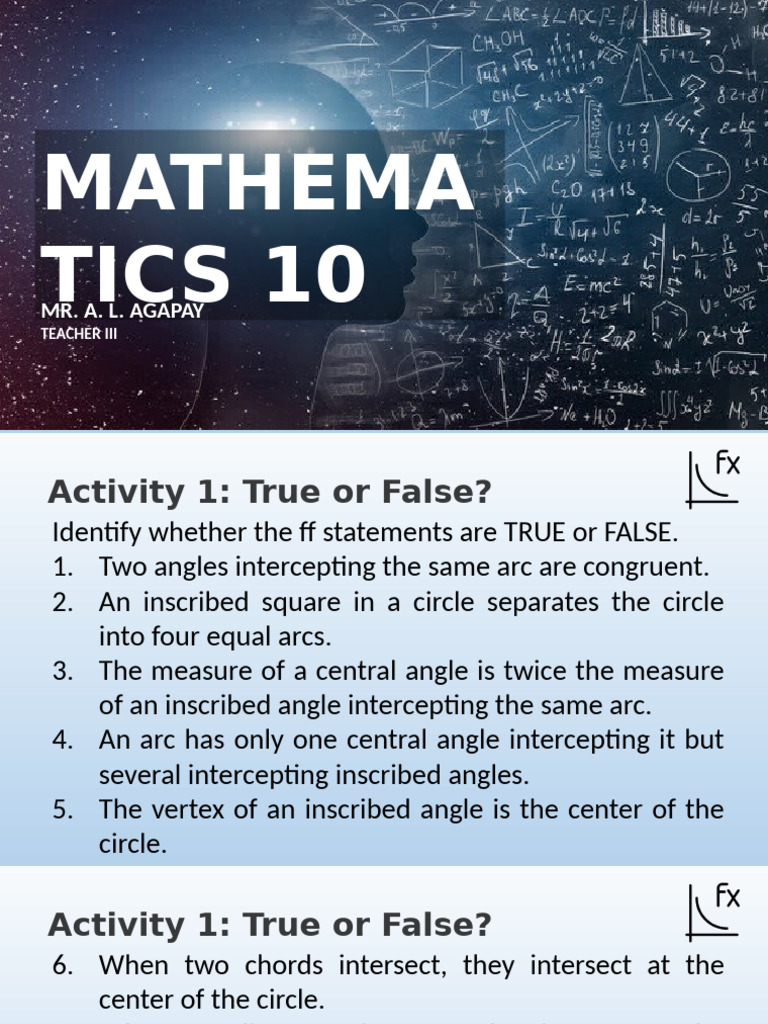 Math 10 Lesson 3 (Secants, Tangents, Segments and Sectors of Circle ...