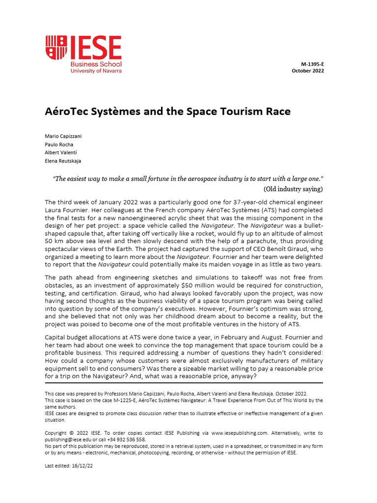 A Rotec Syst Mes and The Space Tourism Race | PDF | Outer Space | Aerospace