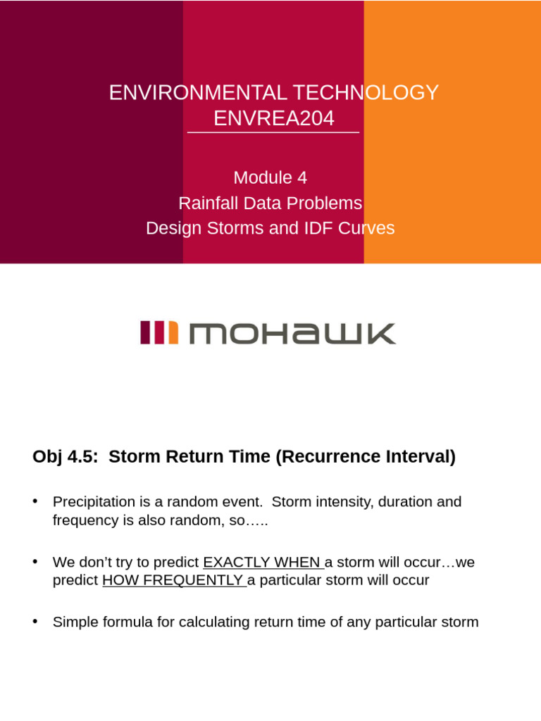 Rainfall Data Problems Design Storms IDF Curves | PDF | Rain | Storms