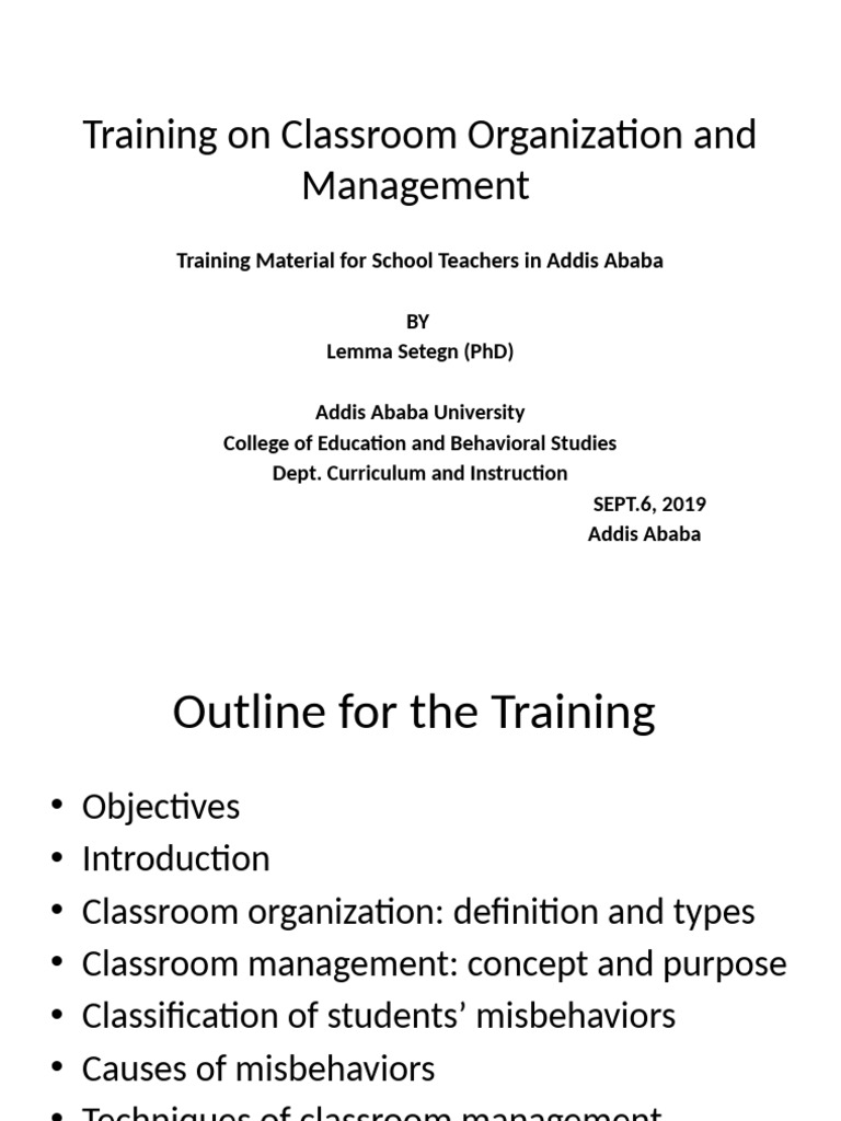 Classroom Organization and Management Guide | PDF | Classroom ...
