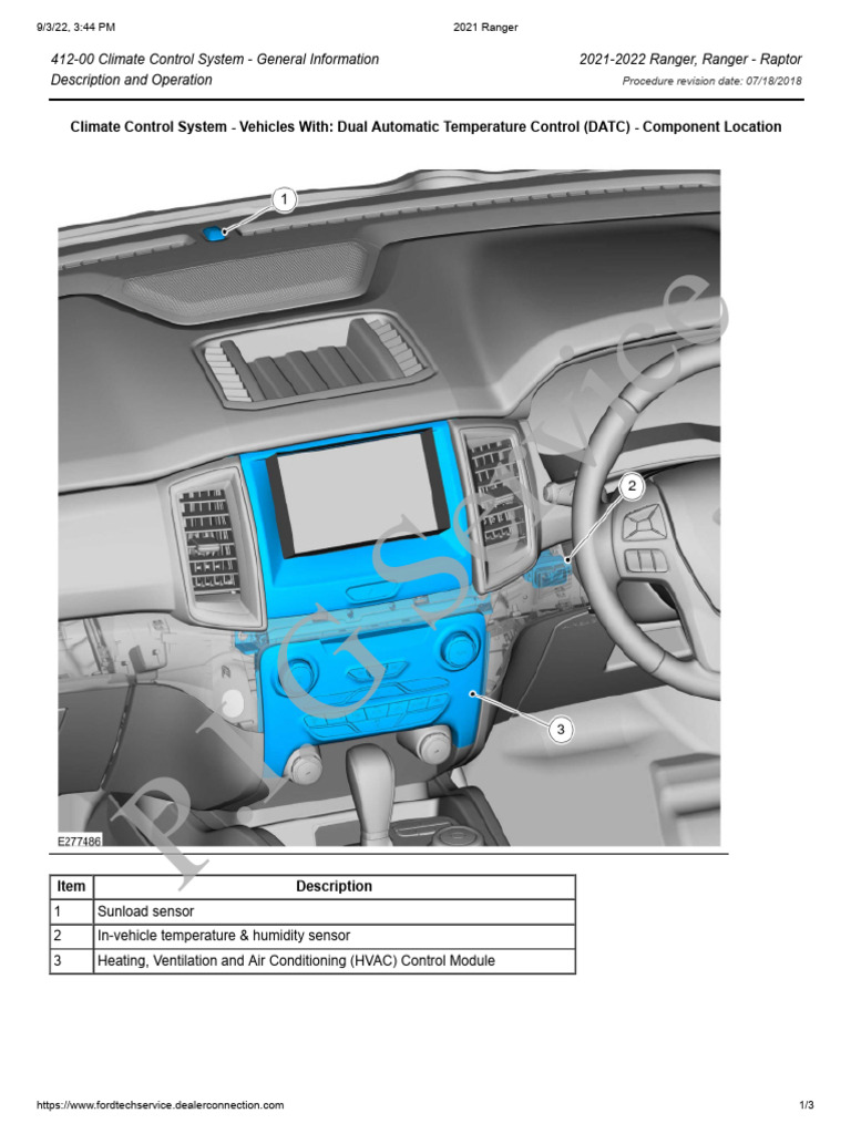Climate Control System - Vehicles With Dual Automatic Temperature ...