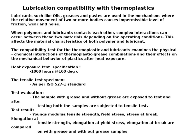 Grease Compatibility | PDF