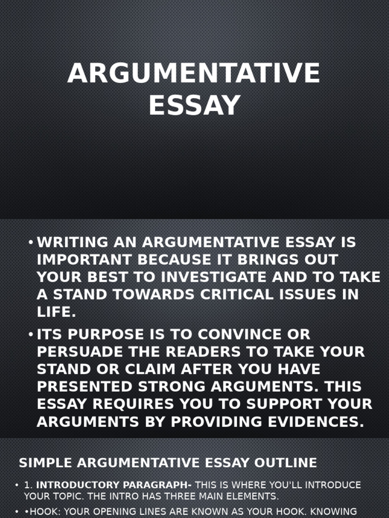 Argumentative Essay Guide | PDF