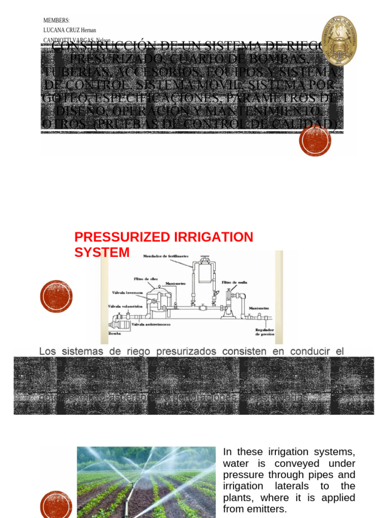 Pressurized Irrigation System Guide | PDF | Irrigation | Hydraulic ...