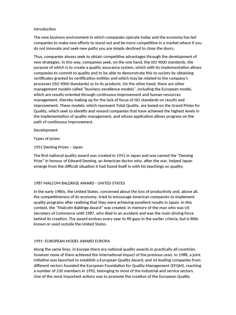 Introduction to the Business Environment | PDF | Quality Management ...
