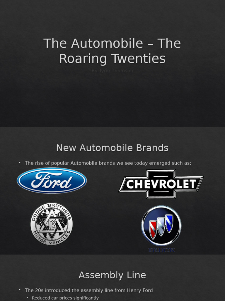 The Automobile - The Roaring Twenties | PDF