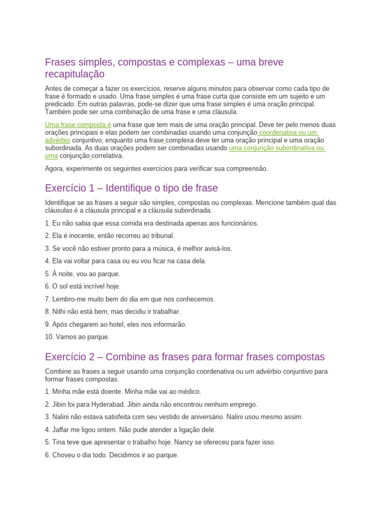 Formação de Frases para 2º Ano | PDF