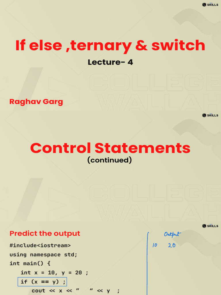 Fundamentals of Programming - 1 02 Class Notes DECODE DSA With C 2.0 ...
