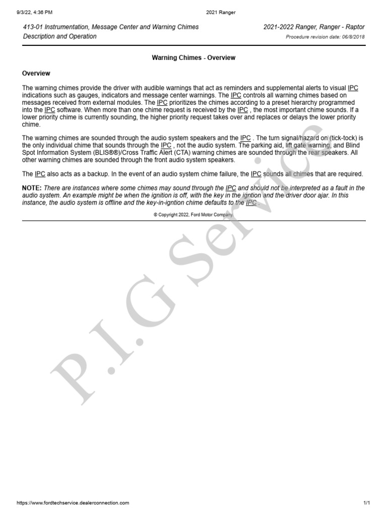 Warning Chimes - Overview | PDF