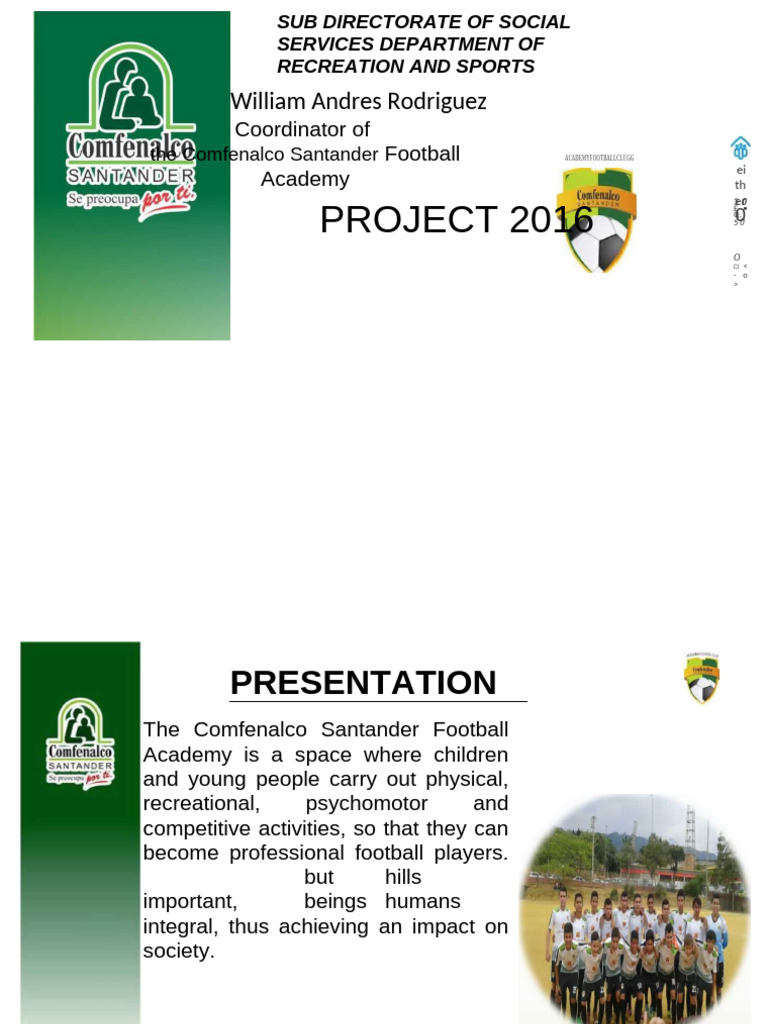 Comfenalco Santander Football Academy 2016 | PDF