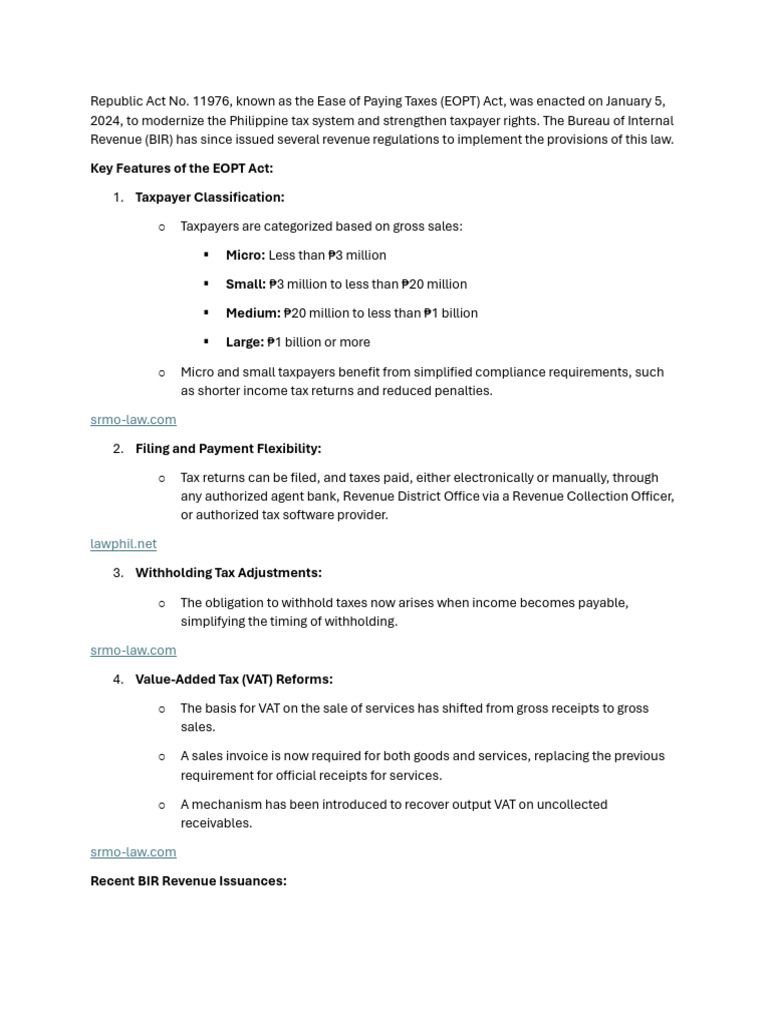 EOPT Law | PDF | Taxes | Value Added Tax