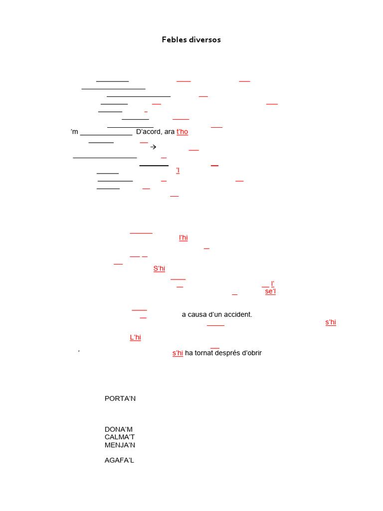 Febles Diversos - CLAU | PDF