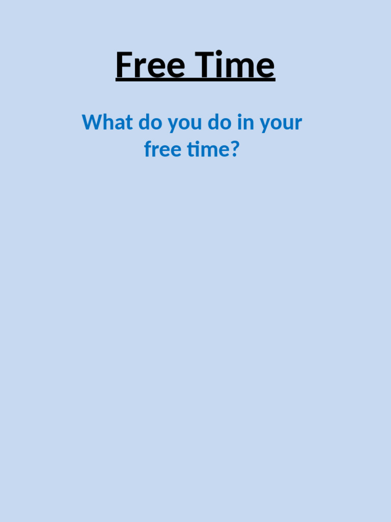 Free Time Activities and Collocations | PDF | Verb | Grammar