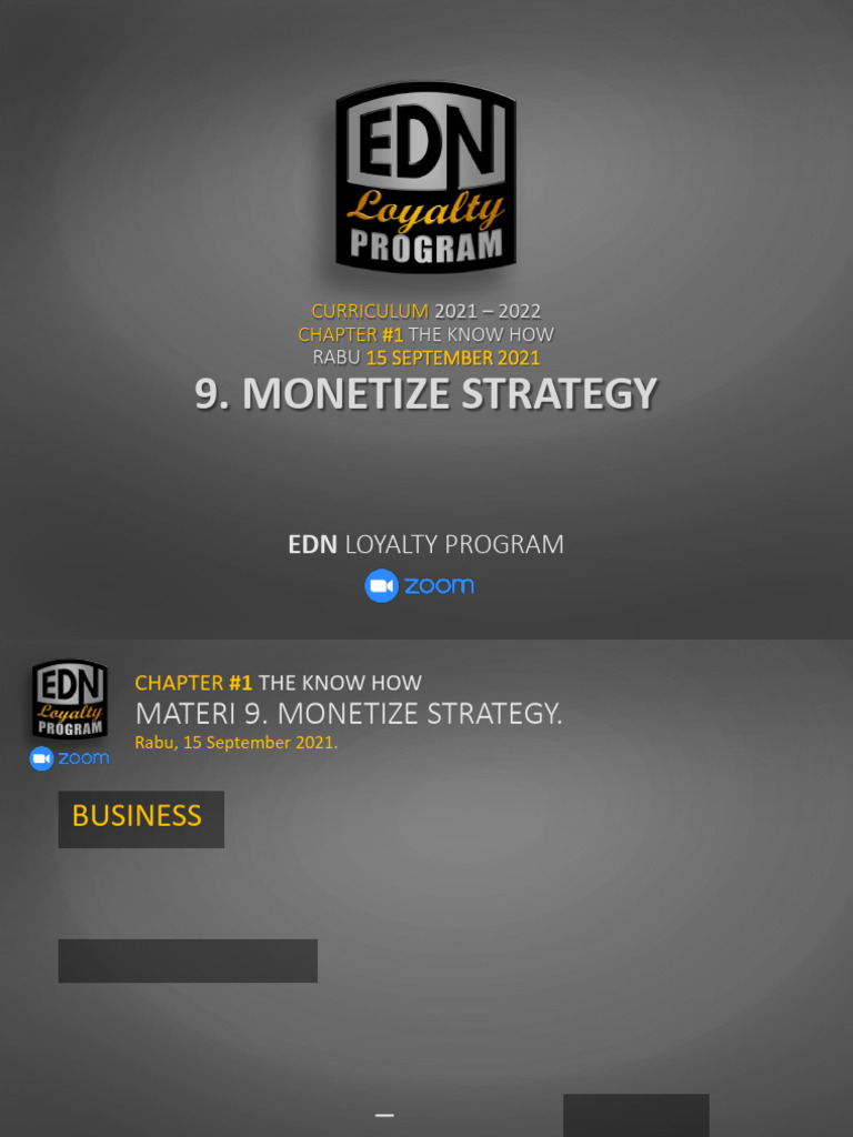 Materi 9. Monetize Strategy | PDF