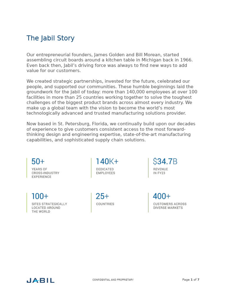 Jabil: Tailored Manufacturing Solutions | PDF | Supply Chain | Engineering