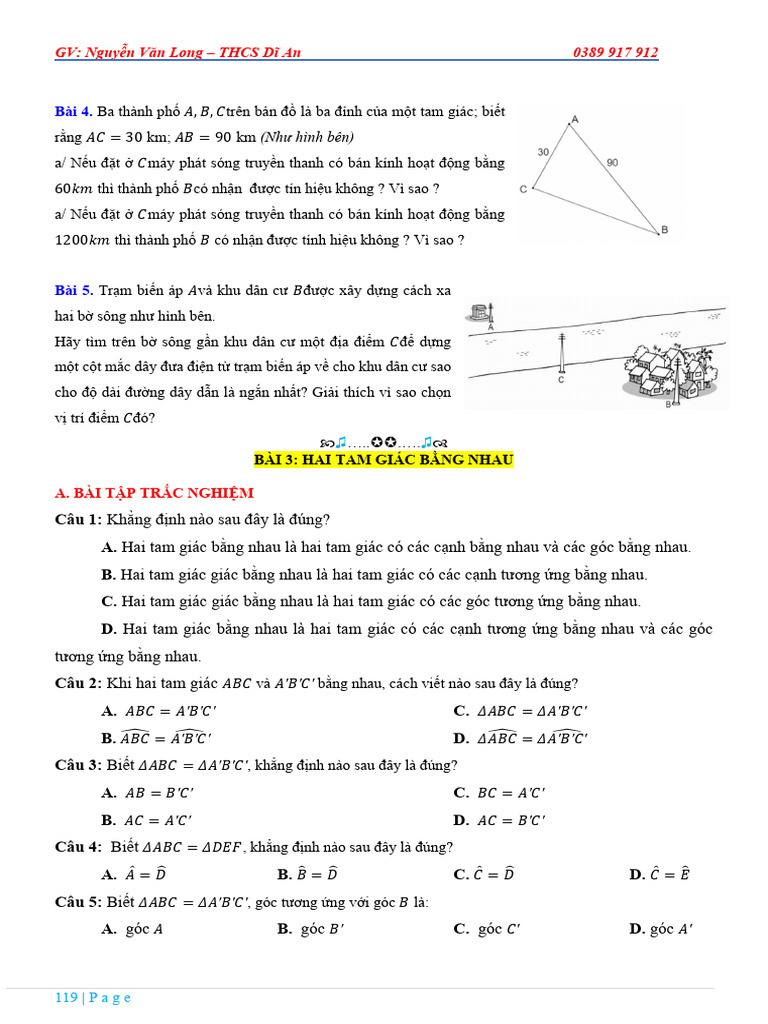BTVN Toan Hinh 7 | PDF