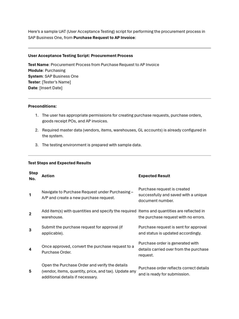 UAT Test Scripts | PDF | Receipt | Invoice