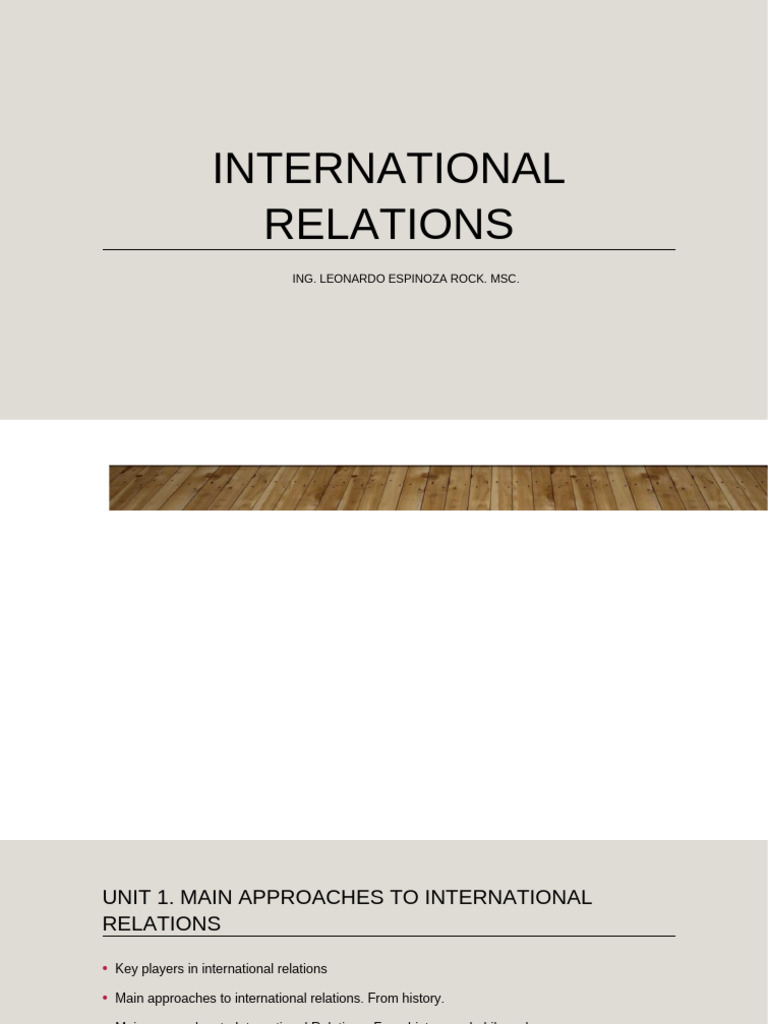 International Relations Slides | PDF | International Relations | Science