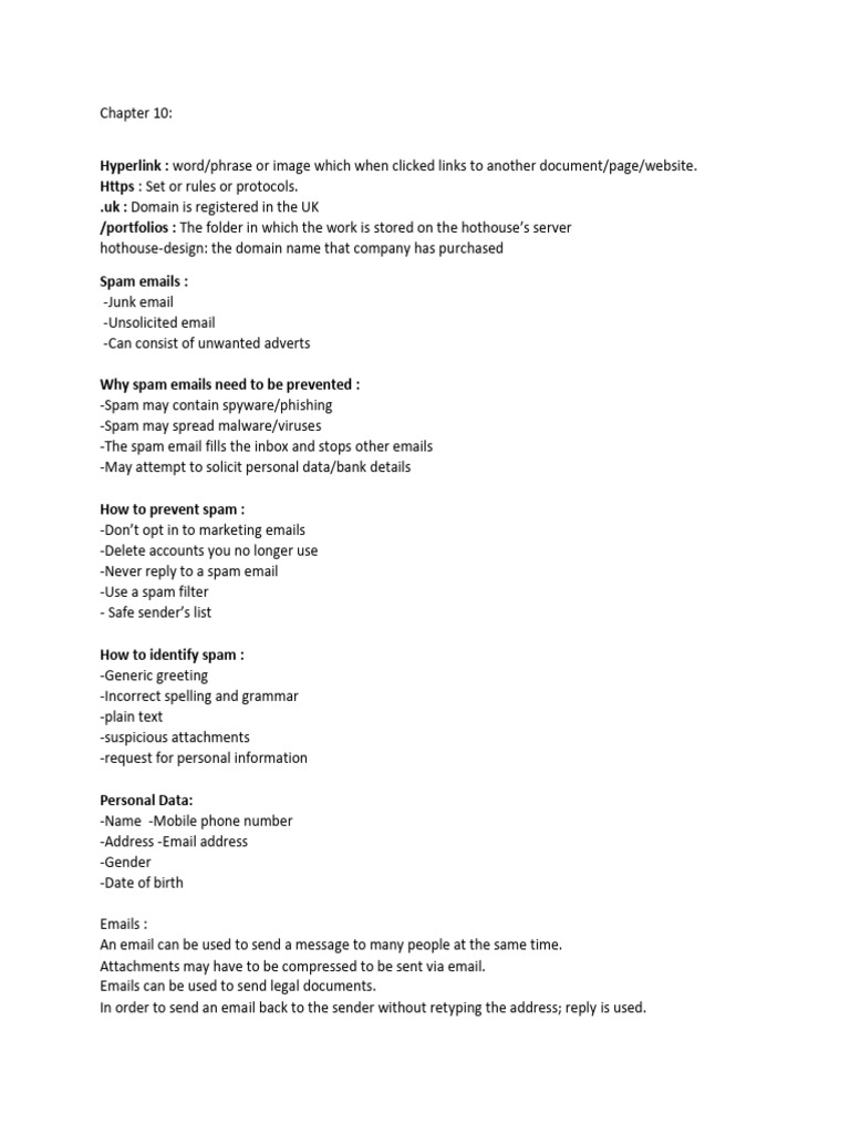 Ch10 | PDF | Email Spam | Internet