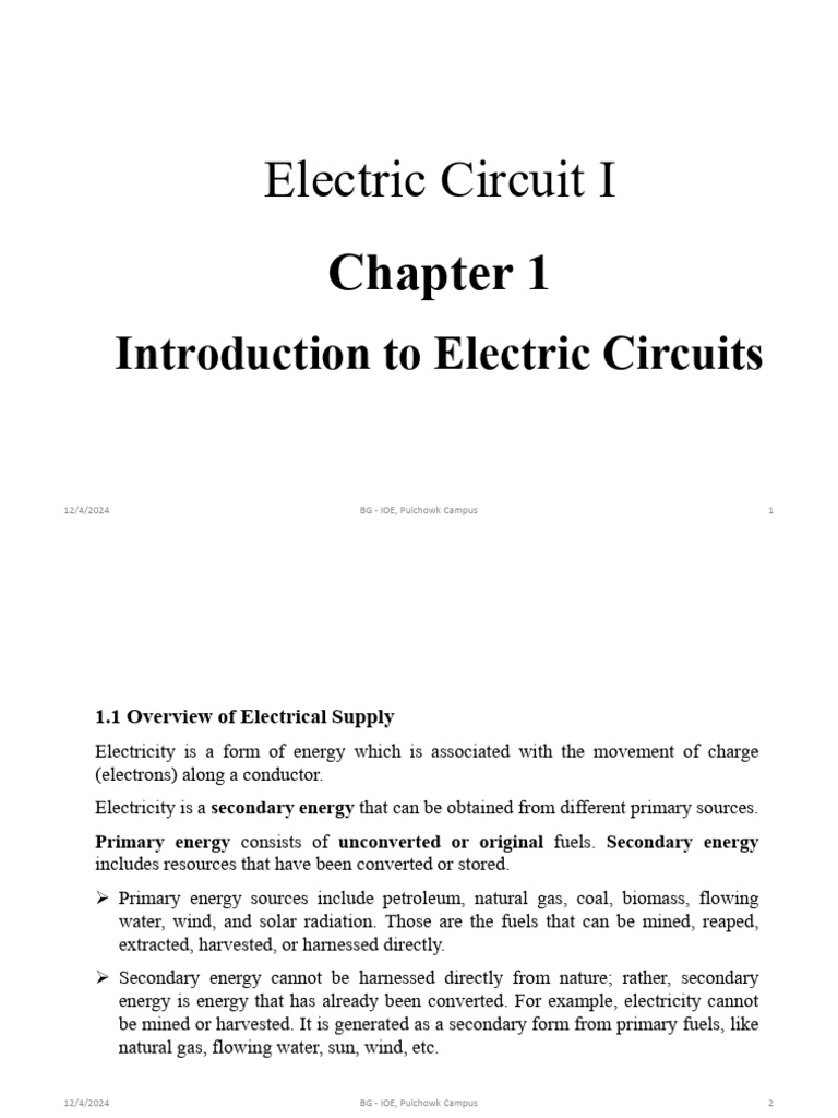 Chapter1 - Introduction To Electric Circuits | PDF | Electric Power ...