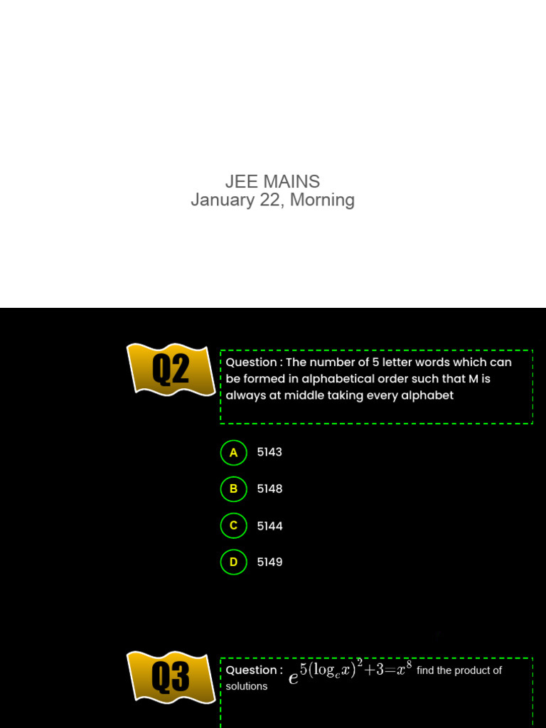 Jee Mains Question by AM | PDF | Euclidean Geometry | Elementary Geometry
