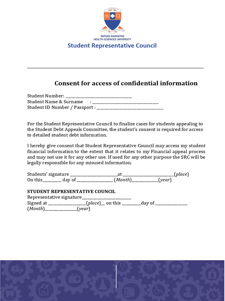 Consent for access of confidential information. | PDF
