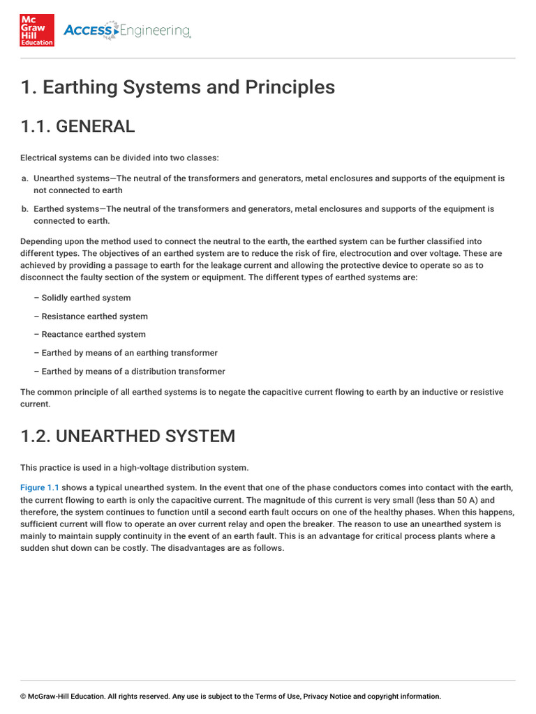 Earthing Systems and Principles | PDF | Transformer | High Voltage