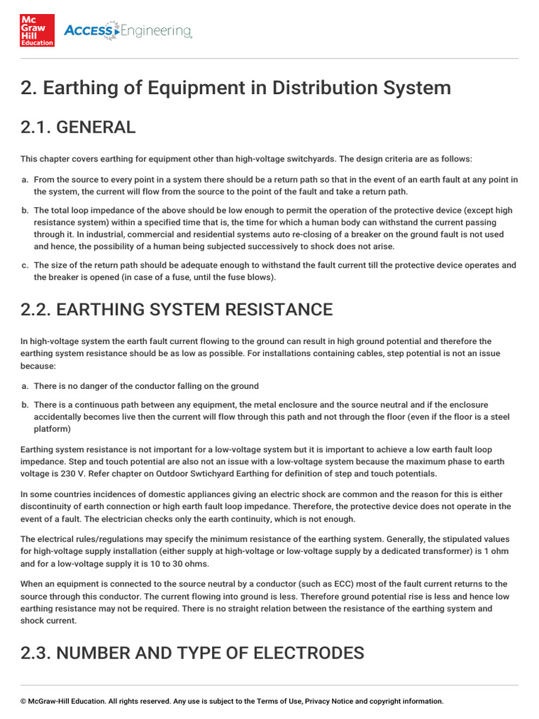 Earthing of Equipment in Distribution System | PDF | Anode | Corrosion