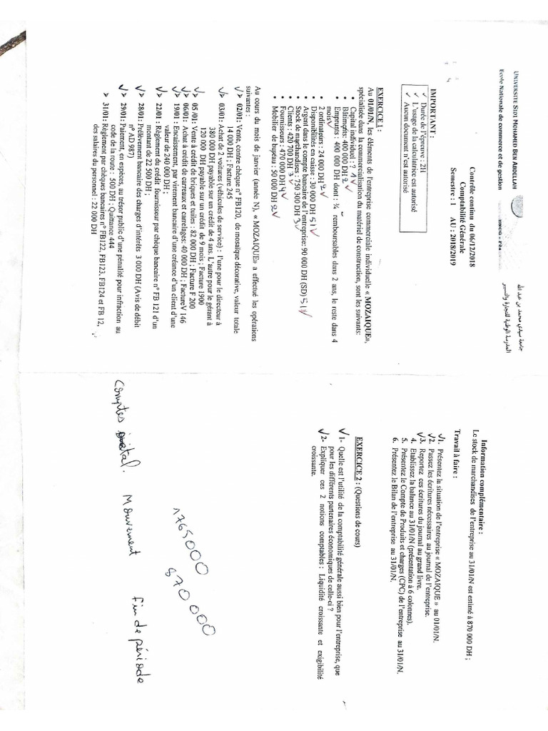 cc et exams_compta | PDF